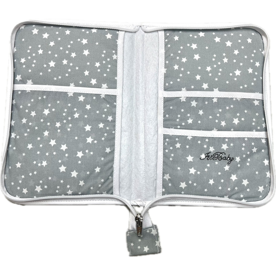 Portadocumentos personalizado bebé Estrellas gris - IsiBaby